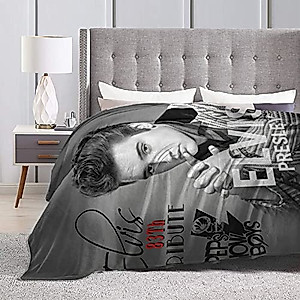 ExBuy Fleece Throw Blankets, Super Soft Flannel Cozy Blankets for Adults, Washable Lightweight Fuzzy Blanket for Couch Sofa Bed Office, Throw Size Warm Plush Blankets for All Season, 50'x40'