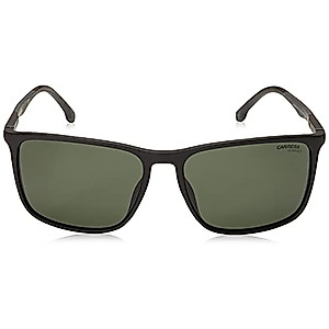 Carrera Men's Casual Rectangular Sunglasses, Mtt Black, 57