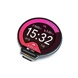 waveshare RP2040 MCU Board with 1.28inch Round LCD 240×240 Pixels Colorful IPS Display, Based on Raspberry Pi RP2040, Dual-core Arm Processor, Onboard 6-axis IMU Sensor, USB-C Connector etc.