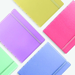 Filofax Refillable Notebook, A5 Size, Classic Pastels Collection, Dotted Paper, 8.25" x 5.75", Lemon (B115082U)
