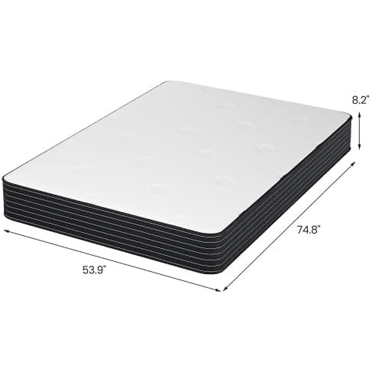 8 Inch Full size Mattresses , New Memory Foam Hybrid Full Mattress in a Box, Individual Pocket Spring Breathable Comfortable for Sleep Supportive and Pressure Relief, Medium Firm Mattresses (Full)