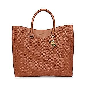 Anne Klein Embossed Woven Tote, Harvest