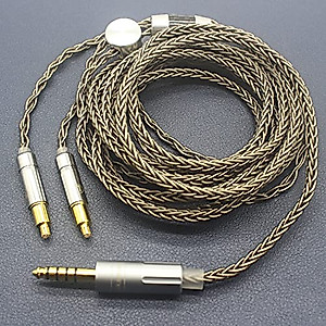 Youkamoo 4.4mm Balanced 8 Core Silver Plated Braided Headphone Replacement Upgrade Cable for Audio-Technica ATH-MSR7b SR9 ATH-ESW990H ES770H ATH-ADX5000 AP2000 A2DC