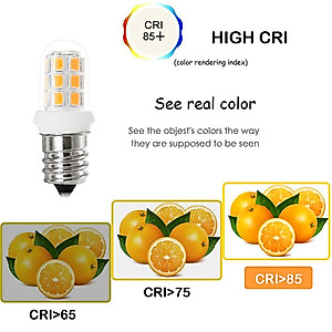 G MGY OLED E12 LED Bulbs Replacement for 15W Himalayan Salt Lamps, Chandeliers, Night Light Bulbs, E12 Candelabra Base, C7 Replacement Bulbs, Warm White 3000K 2-Pack