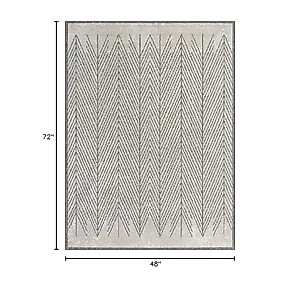 LUXE WEAVERS Gray 4x6 Geometric Area Rug