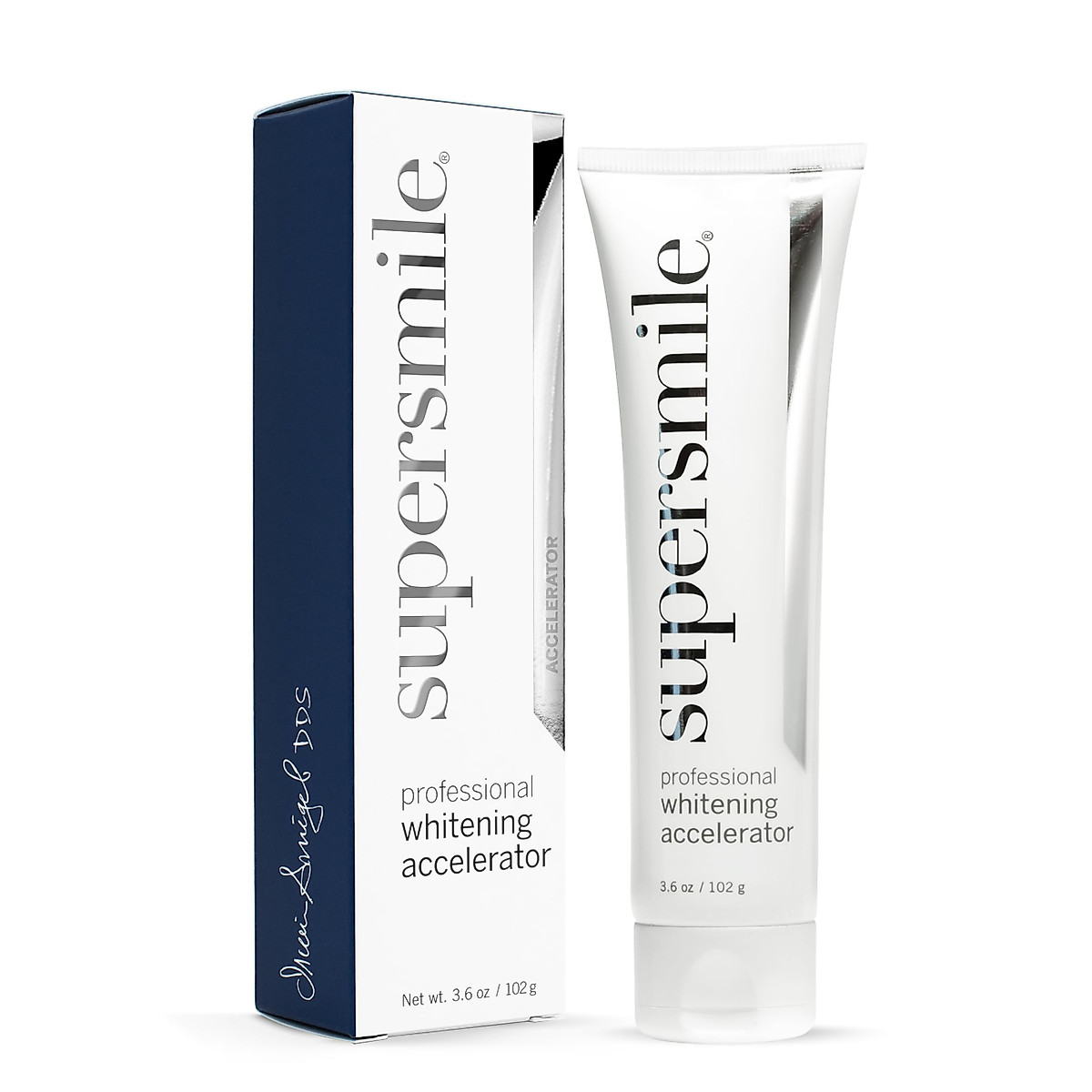 Supersmile Professional Whitening Accelerator - Powerful Whitening without Sensitivity - Safe and Effective on Dental Restorations (3.6 Oz)