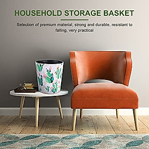 Zerodeko Car Decor PU Leather Trash Can Cartoon Animal Decorative Paper Basket Toilet Garbage Bin Waste Container Sundries Storage Bucket for Kitchen Office Bedroom 10L B Office Decor