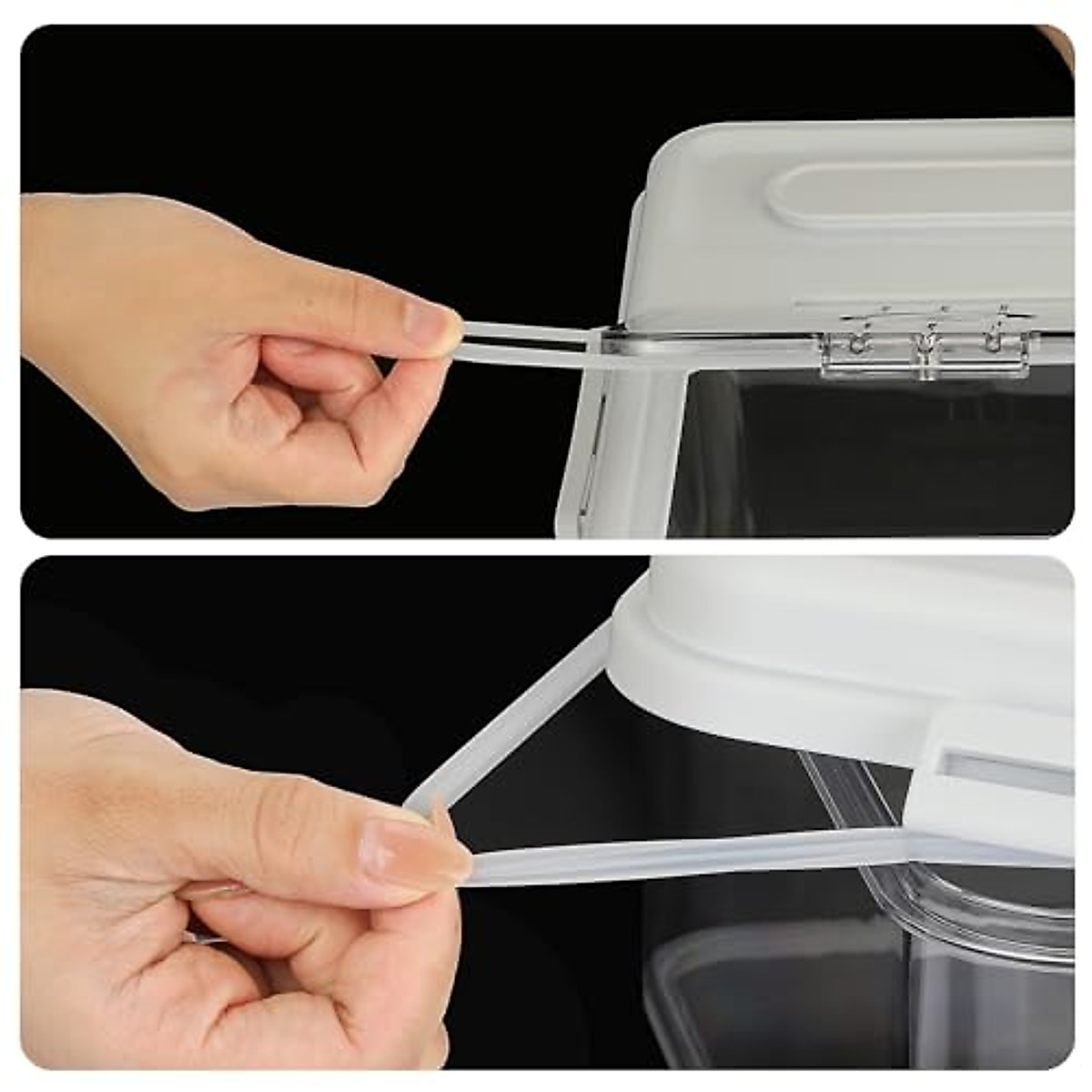 Sumnacon Food Storage Containers Sealed Food Storage Bins with Timer Lid for Kitchen or Pantry to Store Snacks,Rice,Pet Food,Flour Storage Container Plastic Stackable Laundry Pod Container(Large)