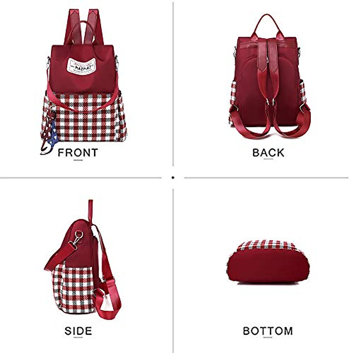 Van Caro Women Mini Clear PVC Backpack Small College Backpack Casual Bookbag Shoulder Bag Travel Daypack