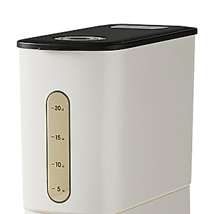 QLoztyse Rice Storage Container 25 lbs - Rices Dispenser Countertop, Airtight Moistureproof with Lid Grain Bucket for Kitchen Rice Soybean Cereal