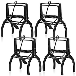 SiliFine 4 Pcs Mole Traps Vole Mole Traps Galvanized Steel Mole Scissor Trap Outdoor Easy to Set Black Eliminator Trap Mole Killer Gopher Trap for Home Farmhouse Lawn Field Outdoor Garden Yard Vole