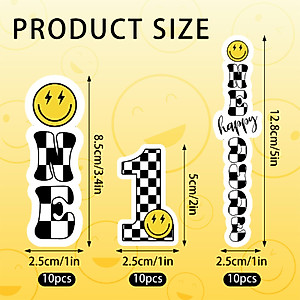 Whaline 30Pcs One Happy Dude Plastic Test Tubes Science Party Test Tubes with Screw Caps Stickers Clear Candy Storage Vials Gumball Candy Container for First Birthday Party Favors