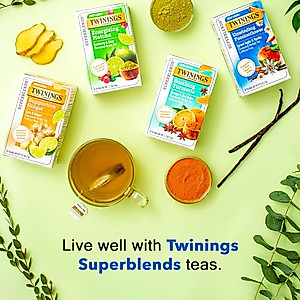 Twinings of London Daily Wellness Tea Unwind Sleep Supporting Passionflower & Camomile, Spiced Apple & Vanilla, Flavored Herbal Tea 18 Count