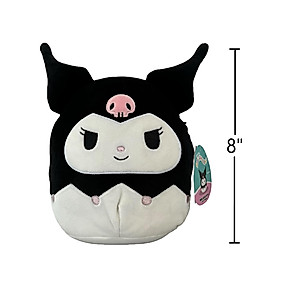 Squishmallows Official Kellytoy Sanrio Squad Squishy Stuffed Plush Toy Animal (Kuromi, 8 Inch)