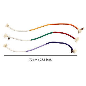 Cat Toys Extended Catnip Toys for Indoor Kitten Cat Chew Molar Scratch Interactive Cat Cotton Rope Cleaning Teeth Cat Dental Stick Cat Treat Kitty Self Play Cat (23.6”) (mixed colors 3pcs,One Size)