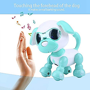 NITRIP Robot Pet, Educational Gift Walking Sound Puppy Interactive Smart Dog, Home for Kids School Girls(Green)