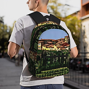 Lightweight Laptop Backpack,Casual Daypack Travel Backpack Bookbag Work Bag for Men and Women-Italy-Tuscan