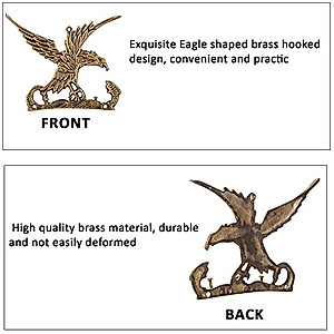 Angel's Peel Lounge Key Holder Eagle - Wall Mounted Key Hanger with 3 Hooks - Eagle Single Brass Hook for Coat, Towel, Hat, Clothes - Home Decor Key Holder for Kitchen, Office, Farmhouse