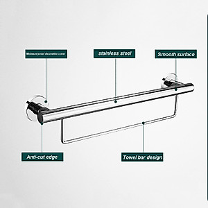 WYZDCP Bathroom Grab Handle with Tower Rail, 304 Stainless Steel Safety Non-Slip Grab Bar for Shower Bathrooms Kitchens,Elderly Kid Senior Assist Bath Handle