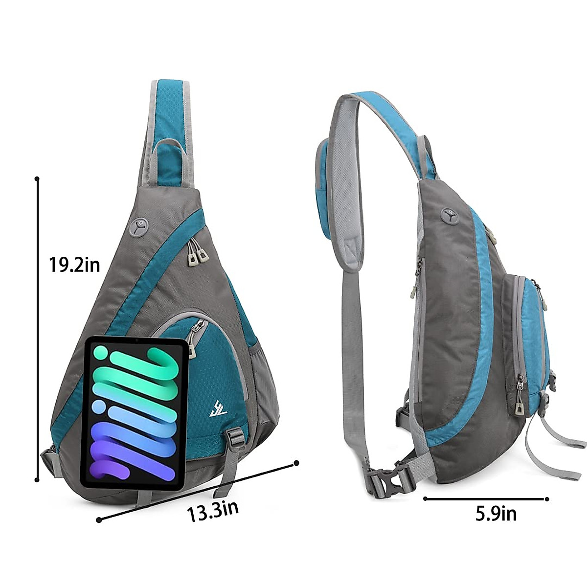 Lecxci Outdoor Spacious Crossbody Sling Bag Shoulder Chest Side Pack for Man/Women (Black)