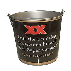 Dos Equis XX Keep It Interesante Metal Ice Bucket | 9" Round