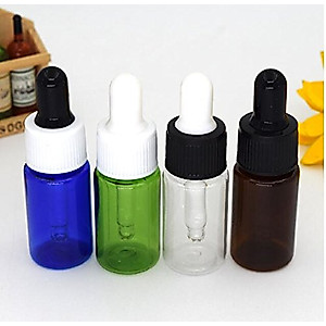 24PCS 10ML 0.34oz Empty Plastic Eye Dropper Bottles With Glass Pipettes Dropping Container For Essential Oil Aromatherapy Medicine Cabinet Dispenser Vials (Clear)