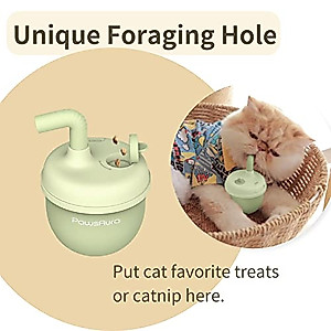 MayMaw Bubble Cat Laser Toy - Automatic Cat Toy with Tumbler Design, Interactive Cat Toy with Catnip/Treat Storage, Fast & Slow Mode for Small to Large Cats Indoor Play