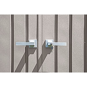 Arrow Shed Elite 12' x 14' Outdoor Lockable Gable Roof Steel Storage Shed Building, Cool Grey