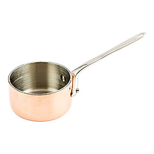 Restaurantware 2 Ounce Mini Sauce Pan 1 Copper Sauce Pan - Ergonomic Handle Oven-Ready Stainless Steel 2-Ounce Sauce Pan No-Corrosion For Sauces Dips Or Mini Dishes