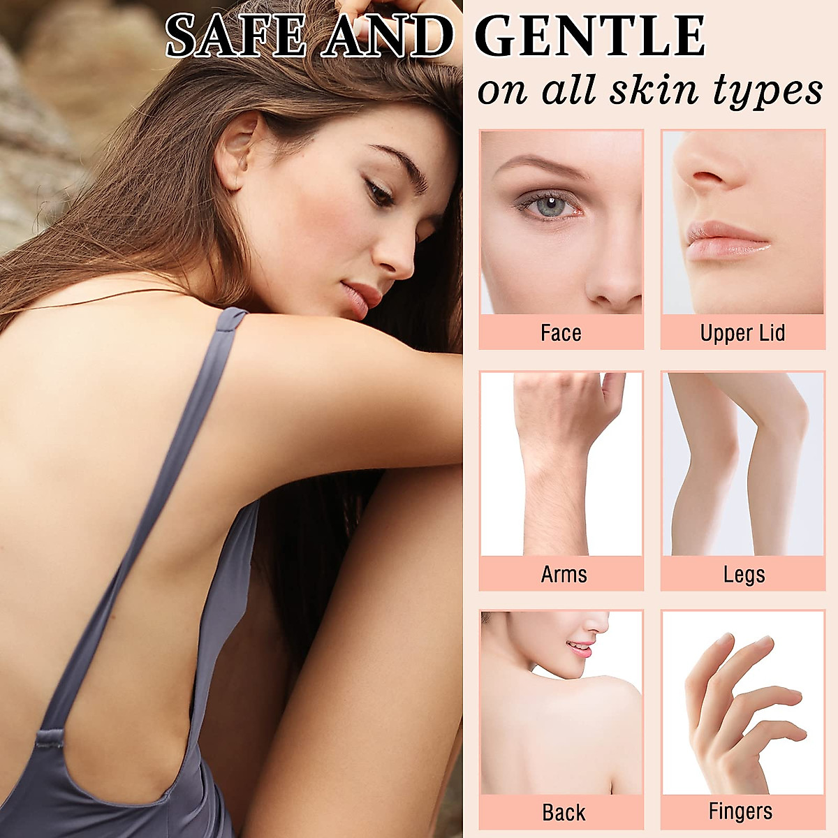 Electric Women Facial Hair Remover, EC VISION Ladies Beauty Epilator Trimmer Facial Cotton Threading Hair Shaver (Pink)