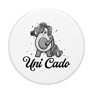 Uni Cado, Cute Avocado, Funny Unicorn, Guacamole, Vegan PopSockets Swappable PopGrip