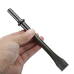 8pcs Smoothing Air Hammer Pneumatic Chisels Tools, 7pcs 0.401'' (10mm) Shank Heavy Duty Pneumatic Air Hammer Chisels High Carbon Steel Accessories Bits with 1pc Spring