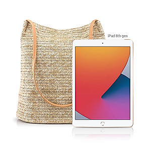 Women Straw Beach Bag tote Shoulder Bag Summer Handbag - Yellow