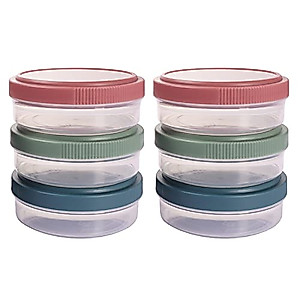 Timiuu Leakproof Condiment Containers with Lids | 6 Pack 1.7 oz Reusable Salad Dressing Containers to go | Mini Meal Prep Sauce Cups | Plastic BPA free