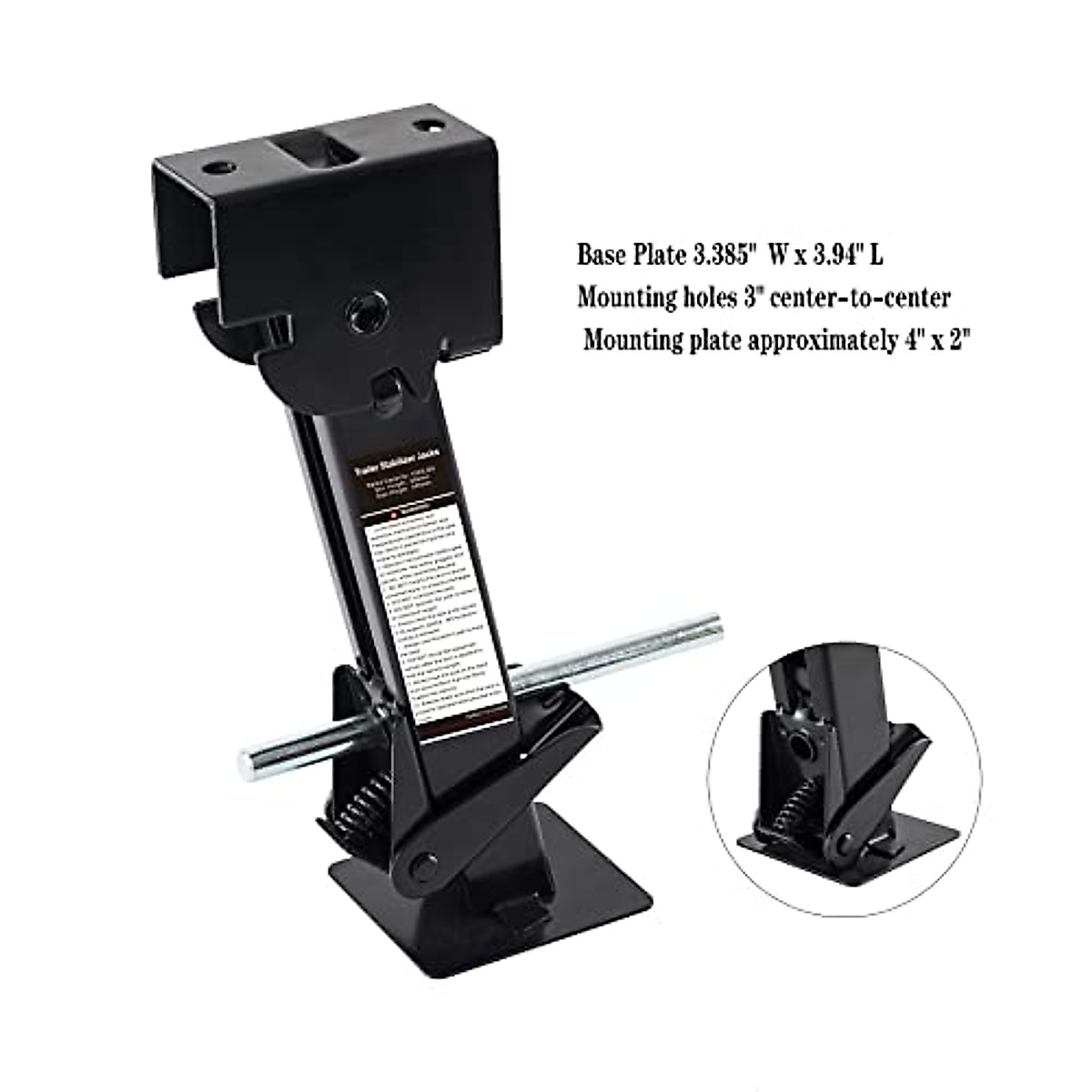 Pair of Trailer Stabilizer Jacks Telescoping RV Camper Accessories for Travel 450kg(1000 Lbs) Capacity Each, 11.5"-18"