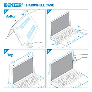 IBENZER Compatible with MacBook Air 11 Inch Case Model A1370 A1465, Soft Touch Plastic Hard Shell Case Bundle with Keyboard Cover for Mac Air 11, Quetzal Green, A11QUGN+1