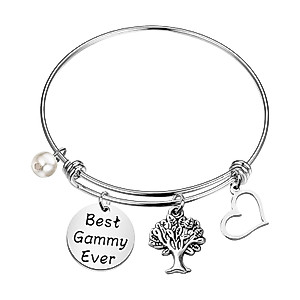 Lywjyb Birdgot Best Gammy Ever Gift Best Gammy Ever Bracelet Gift Best Gammy Ever Funny Mother's Day Gift Best Gammy Ever Christmas Gift (Gammy br)