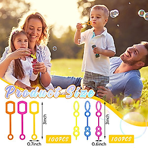 Libima 200 Pcs Colorful Multihole Bubble Wands Mini Bubbles Party Favors for Summer Activities Indoor Outdoor Games Bath Birthday Party Favors, 4 Colors