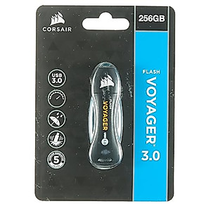 Corsair CMFVY3A-256GB Flash Voyager USB Flash Drive, USB 3.0, 256GB, Black