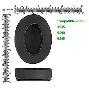 Geekria Sport Cooling Gel Replacement Ear Pads for Corsair HS35, HS40, HS45 Headphones Earpads, Headset Ear Cushion Repair Parts (Black)