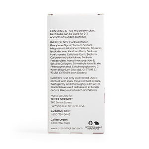 Tint and Tighten Color Smoothing Eye Cream for Wrinkles – Anti Aging Cream Visibly Reduces Under Eye Wrinkles – Eye Cream for Dark Circles and Puffiness – Instant Eye Bag Remover