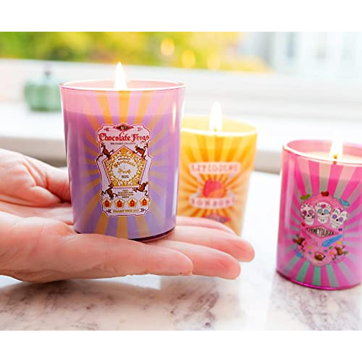 Harry Potter Honeydukes Scented Soy Wax Candle Collection, Set of 3 with Unique Fragrances | 20-Hour Burn Time | Home Decor Housewarming Essentials, Wizarding World Hogwarts Gifts and Collectibles