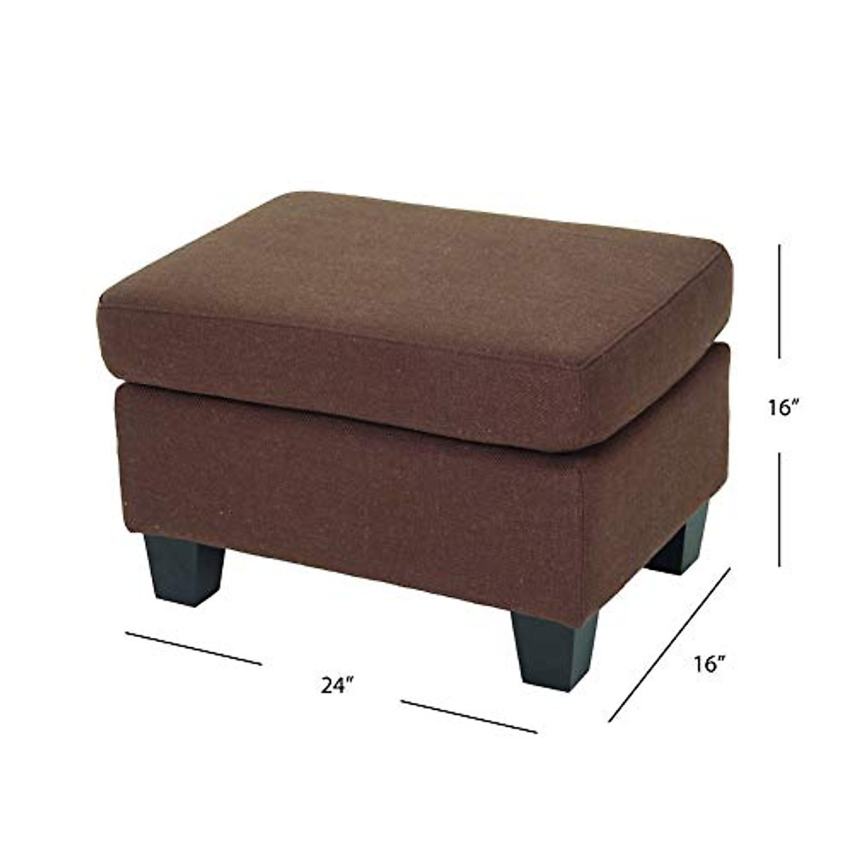 Christopher Knight Home Rosella Fabric Ottoman, Chocolate