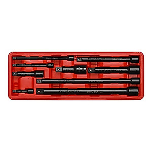 EMENTOL 9PCS Impact Extension Bar Set, 1/4", 3/8" and 1/2" Drive Socket Extension Set, CR-V Steel, Ext. bar