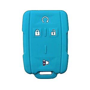 KAWIHEN Silicone Key Fob Cover Protector Fit for 2014 2015 2016 2017 Chevrolet Chevy Silverado Colorado Tahoe Suburban Gmc Yukon Sierra 13577770 2288148 M3N-32337100