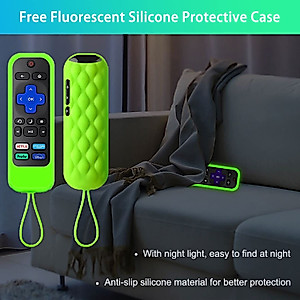 Universal TV Remote Control for All Roku TV + Night Glow Remote Case, Ukiism Replacement Remote for TCL Roku/Hisense Roku/Sharp Roku TV,TV Remote with Netflix Disney+/Hulu/Prime Video