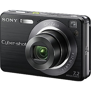 Sony Cybershot DSCW120/B 7.2MP Digital Camera with 4x Optical Zoom with Super Steady Shot (Black)