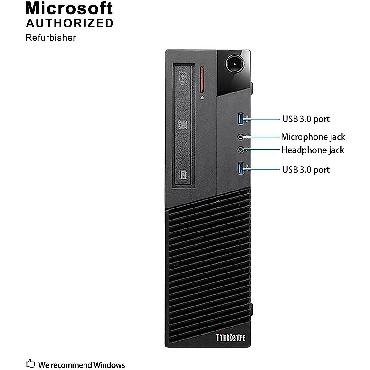 Lenovo ThinkCentre SFF Desktop Computer i7 up to 3.9GHz, 16GB RAM, 2TB HDD, WiFi, Keyboard & Mouse, Windows 10 Pro (Renewed)