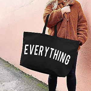 LLYLIU Canvas Tote Bag - Extra Large Shopping Beach Totes Bags Reusable Big Grocery Bag 28" x 8" x 16"