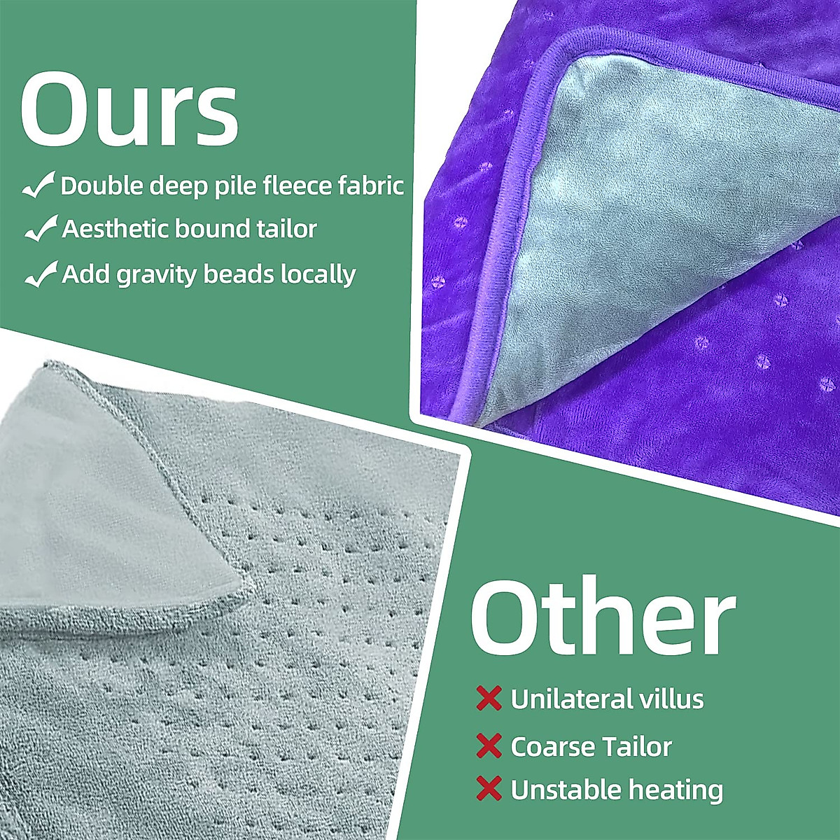 TWELVECHENG® Heating Pad XL Electric Heating Pad for Back Pain Relief,Cramps,Neck and Shoulder XL Heating Pads with auto Shut Off Large Purple Heating Pad The Best Gift for Mom (16 * 30)